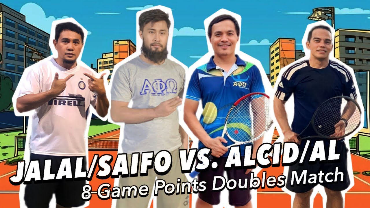 Alcid/Al vs. Jalal/Saifo | 8 Game Points Doubles Match | CD Official ...