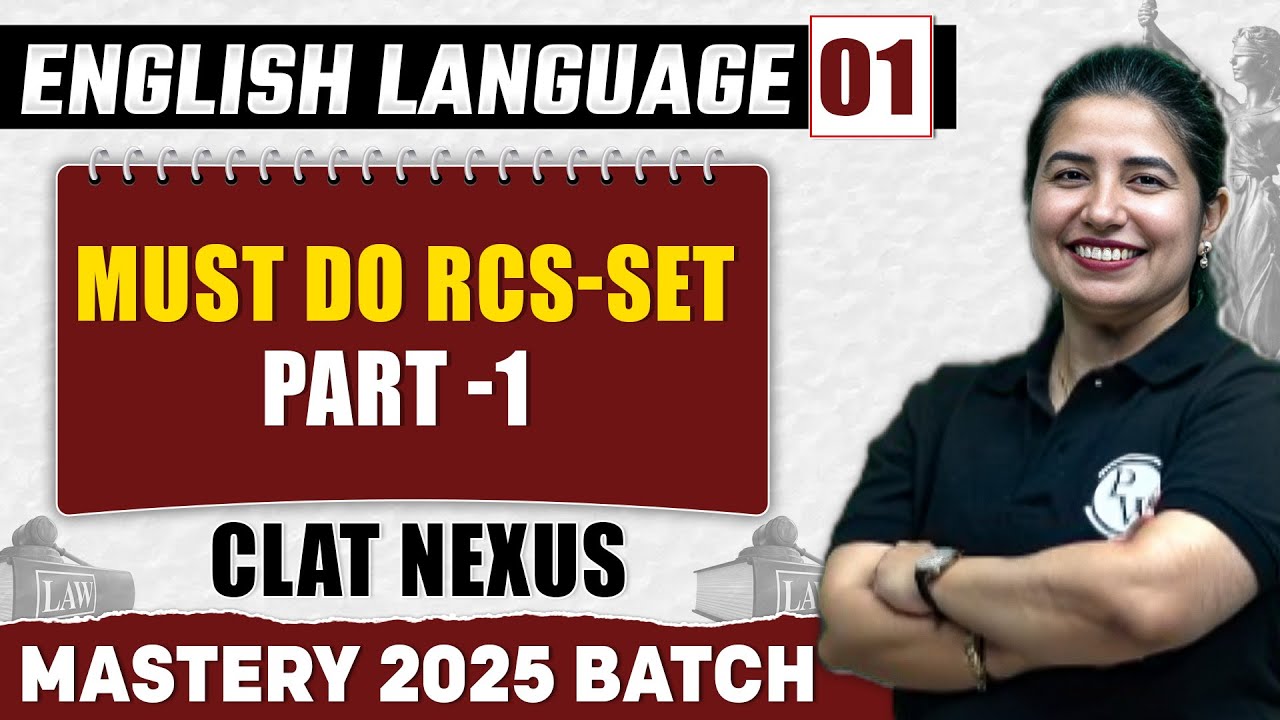 English Language 01 | Must do RCs-Set Part -1 | CLAT - YouTube
