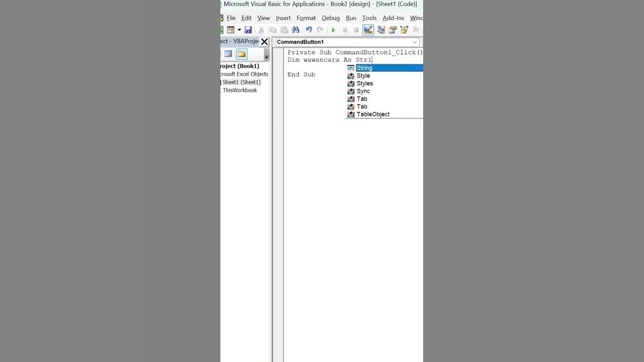 Belajar VBA dasar Variable - YouTube