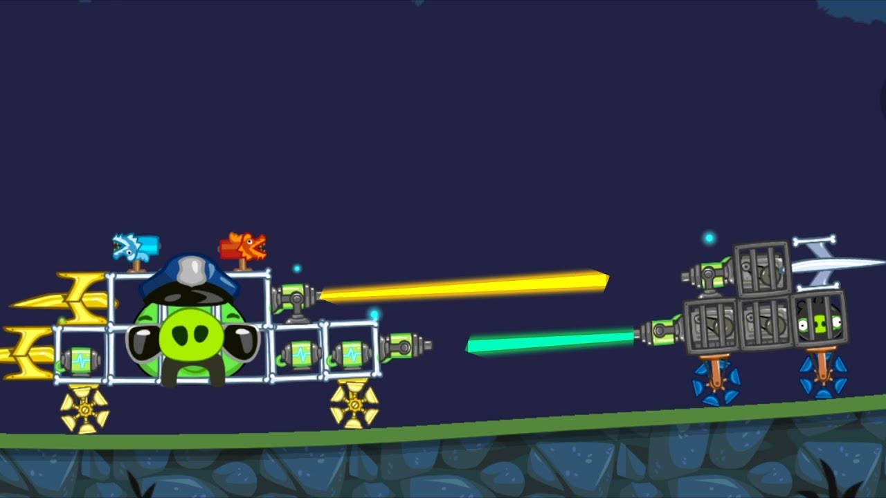 Bad Piggies - INTERESTING THIEF SHOOTING KING PIG POLICE! - YouTube