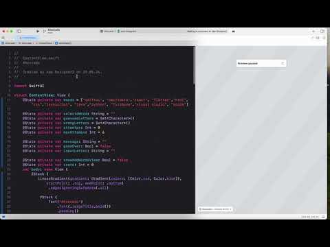 SwiftUI: Como crear el juego [El Ahorcado= Hangman] con solo SwiftUI - Xcode 15 -Animation parte ...