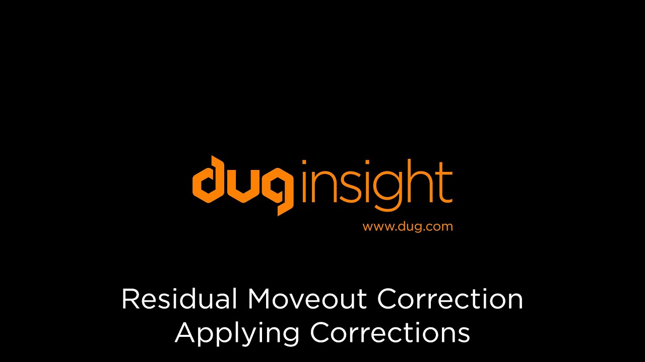 DUG Insight How-To: Correcting Residual Moveout (RMO) Part 3 - Applying ...