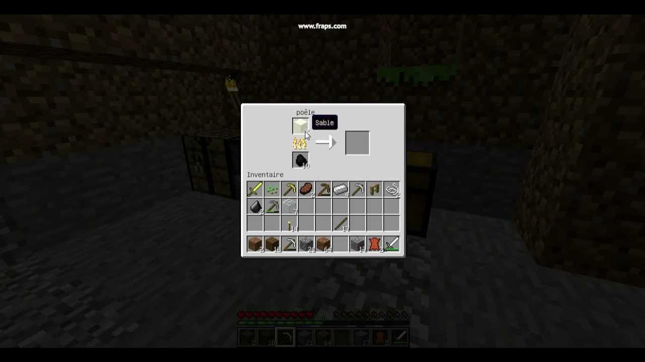 TUTO minecraft comment faire des verres - YouTube