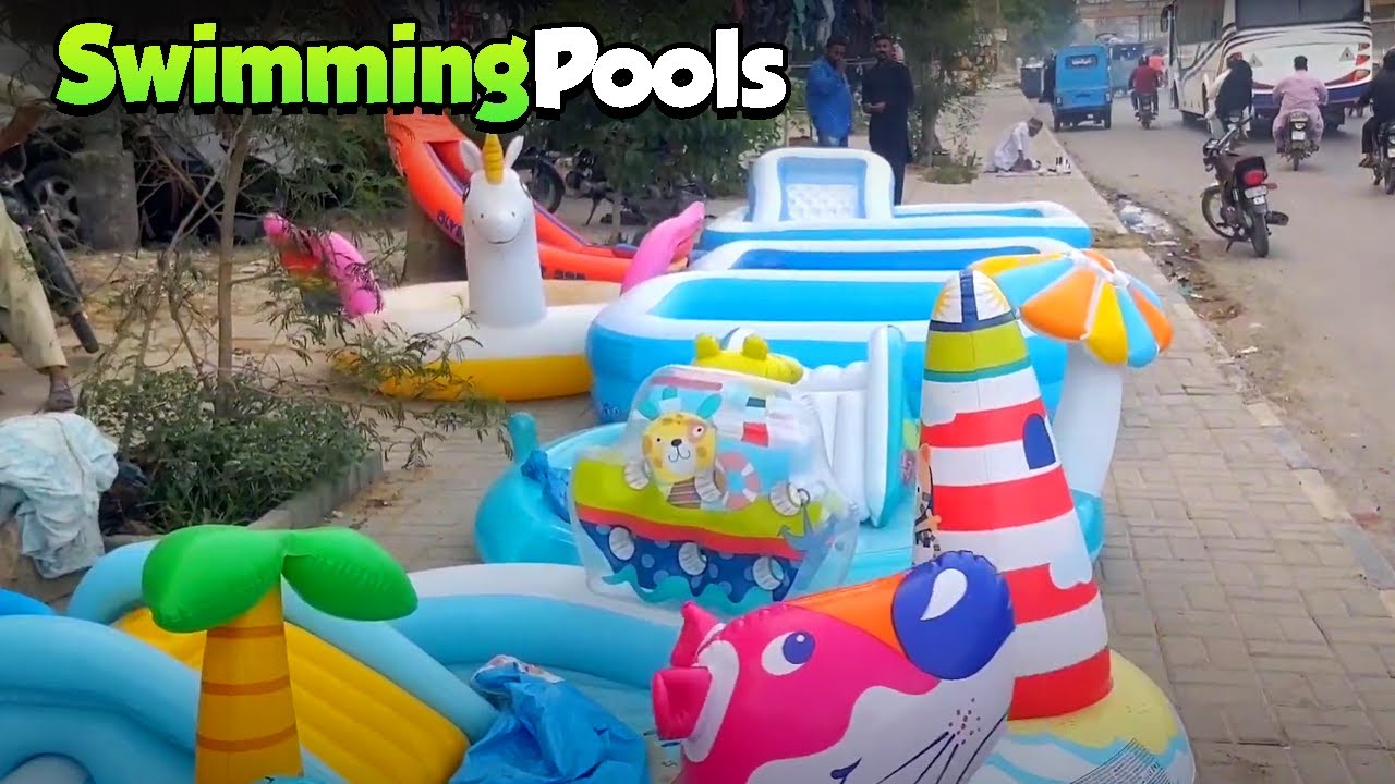 Colorful Swimming Pools For Children 🎈 🎈 🌊 🌊 🌊 Nazimabad Karachi ...