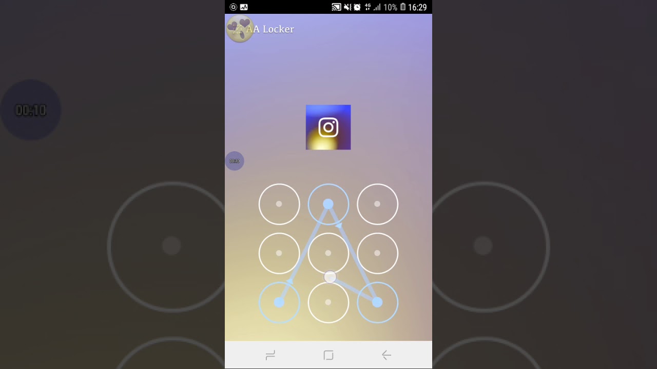 Phone lock pattern in star - YouTube