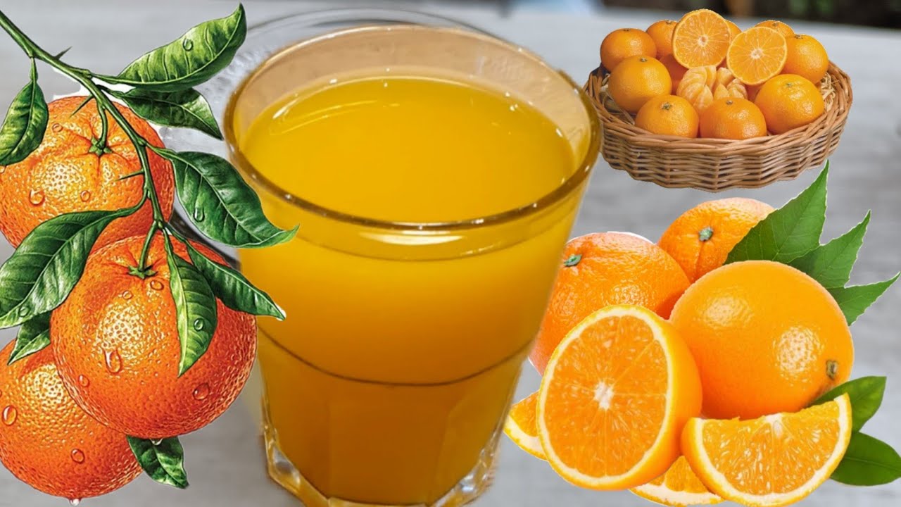 🟠ऑरेंज जूस | Orange Juice Recipe || How to make Orange Juice || #juice ...
