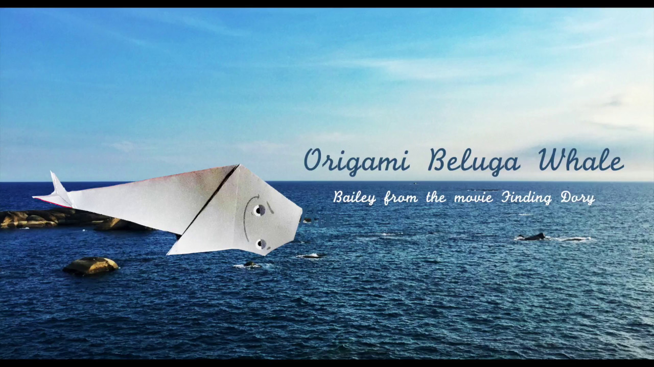How to fold an origami beluga whale - YouTube