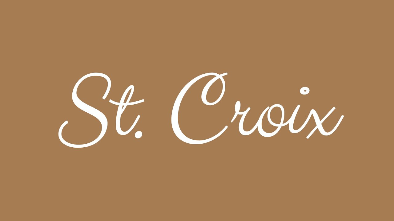 Learn how to Sign the Name St. Croix Stylishly in Cursive Writing - YouTube