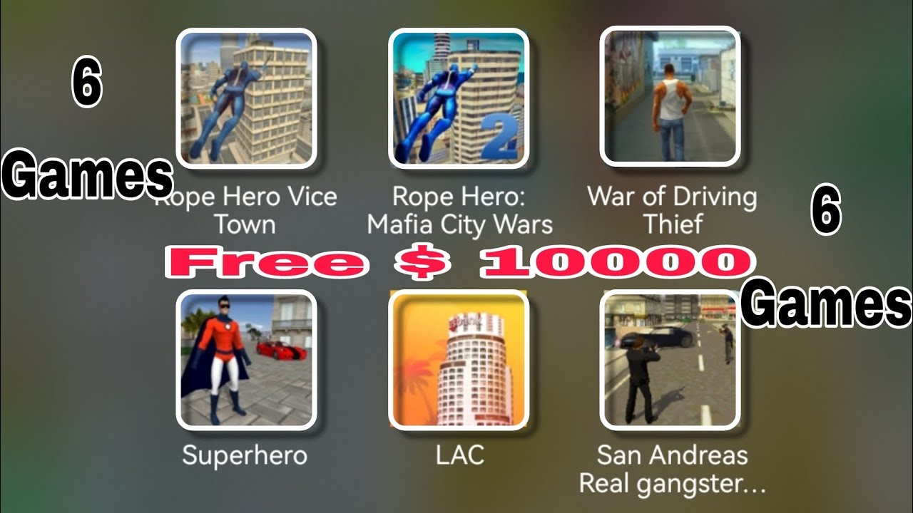 Rope hero vice town war yct games superhero los san Andreas gangster ...