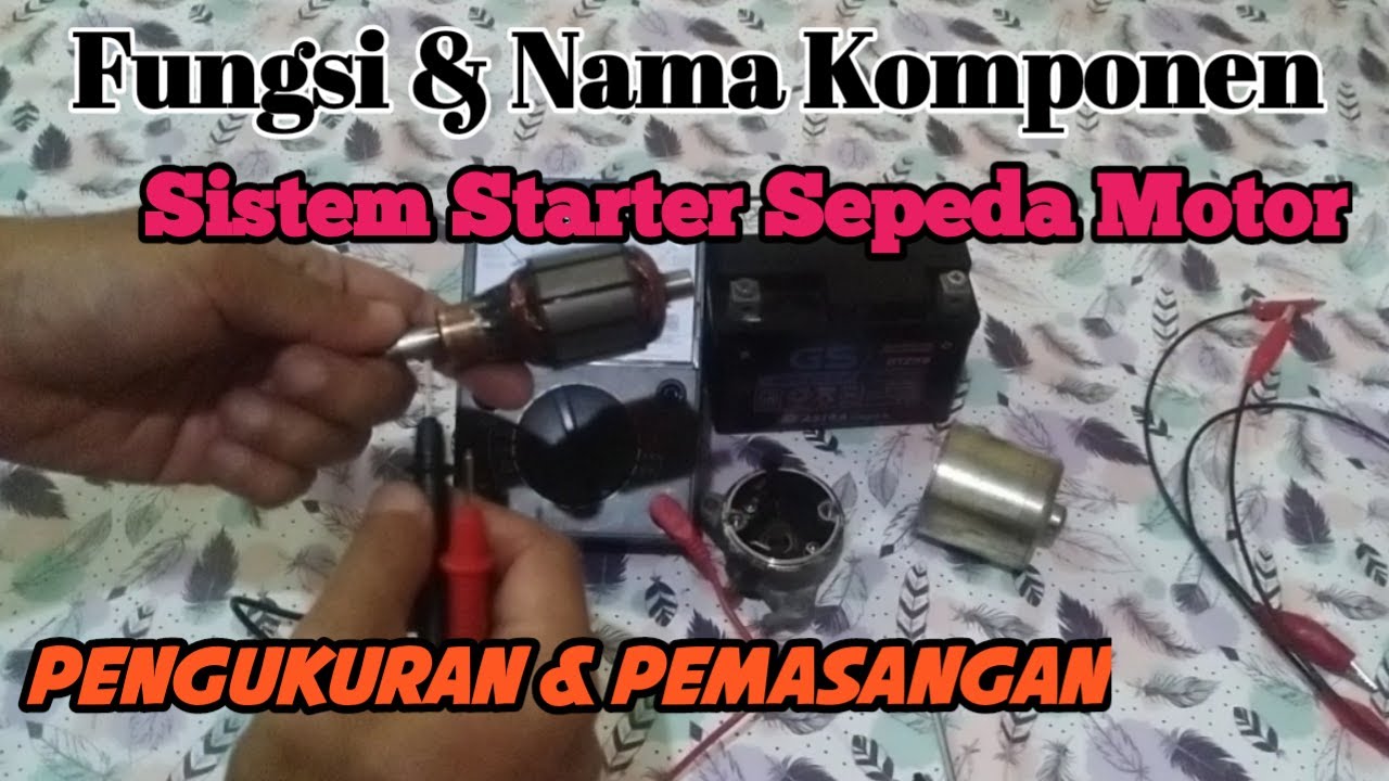 Fungsi & Nama Komponen Motor Starter /Dinamo Starter Sepeda Motor - YouTube