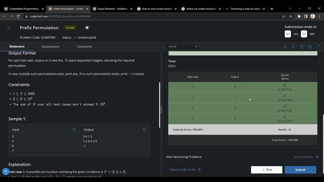 Prefix Permutation || CodeChef Starter 80 || Problems || Solution || Accepted - YouTube