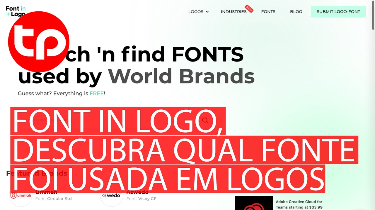 🚀 Font in Logo, descubra qual fonte foi usada em logos famosos - YouTube