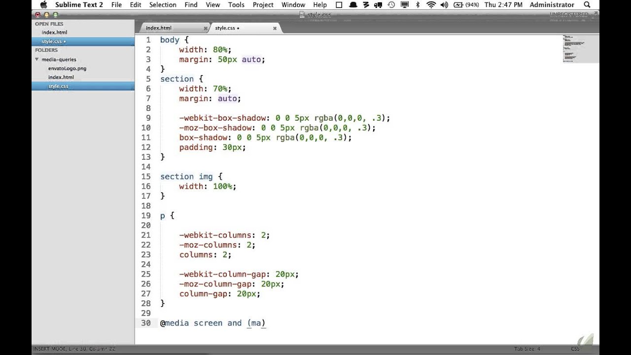 7 Html5 And Css3 Beginner Tutorial Media Queries Youtube