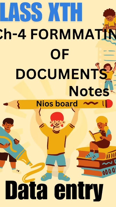 Nios Ch 4 Data Entry Formmating Of Documents Shorts Viralvideo Youtube
