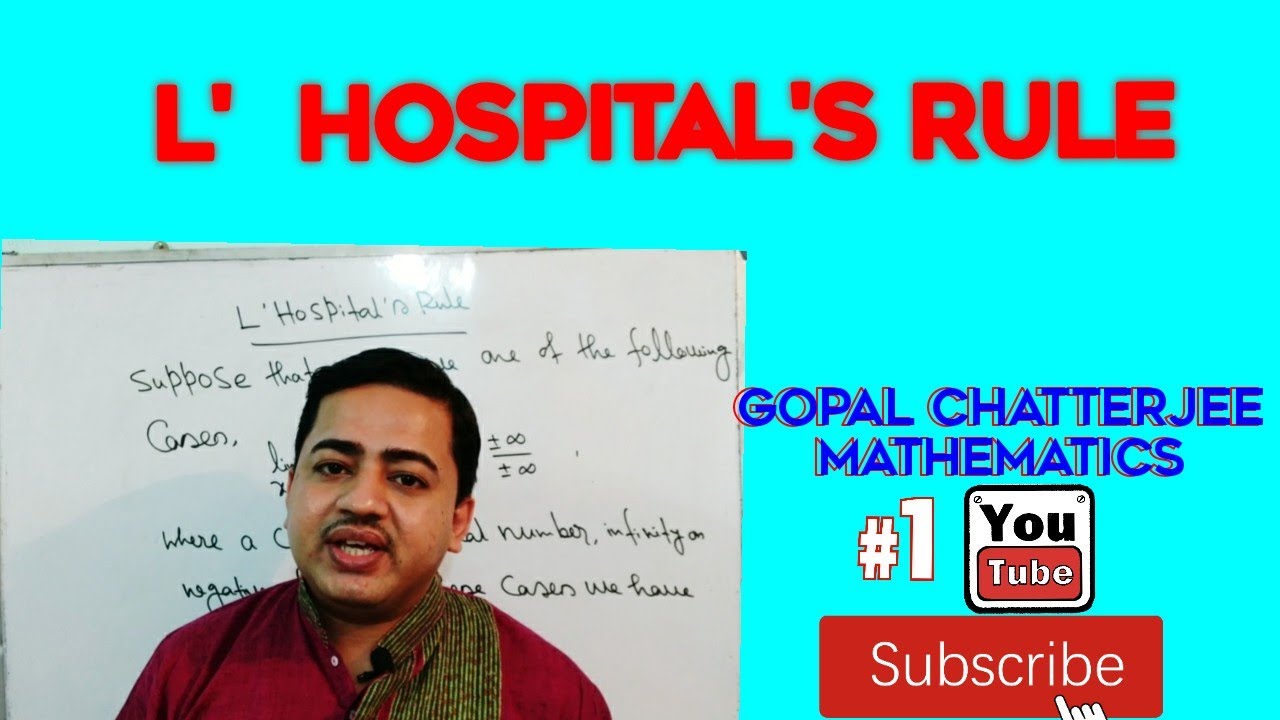# L 'HOSPITAL'S RULE || # EXAMPLE OF L'HOSPITAL'S RULE|| - YouTube