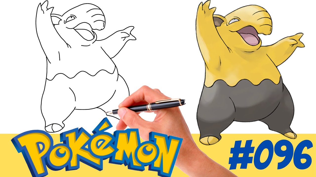 Cómo dibujar DROWZEE POKEMON #096 | FÁCIL | Generación 1 - YouTube