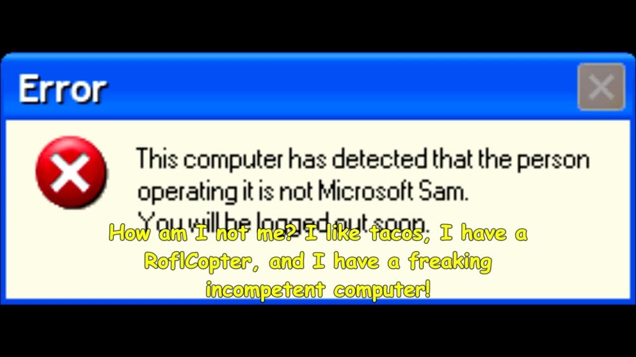 Funny Windows XP Errors: Full of Crap - YouTube