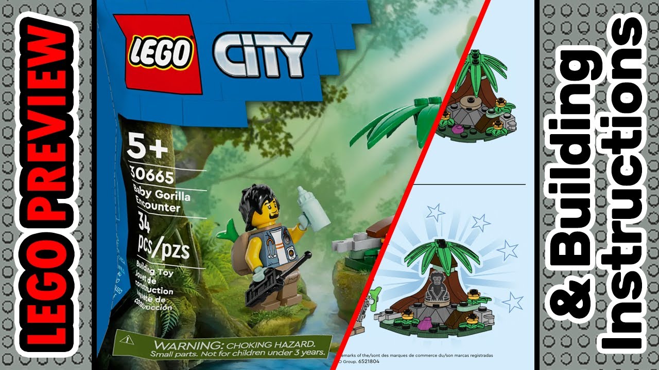 PREVIEW: 30665, LEGO City , Baby Gorilla Encounter & Building ...
