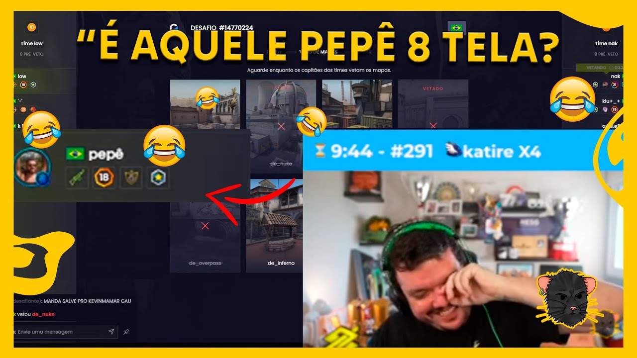 GAULES encontra o PEPE FAMOSO 8 TELAS | CSGO - YouTube