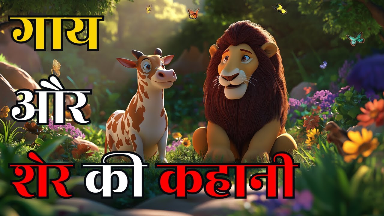 गाय और शेर की कहानी | gaay aur sher kee kahaanee | Hindi Kahani| Fairy ...