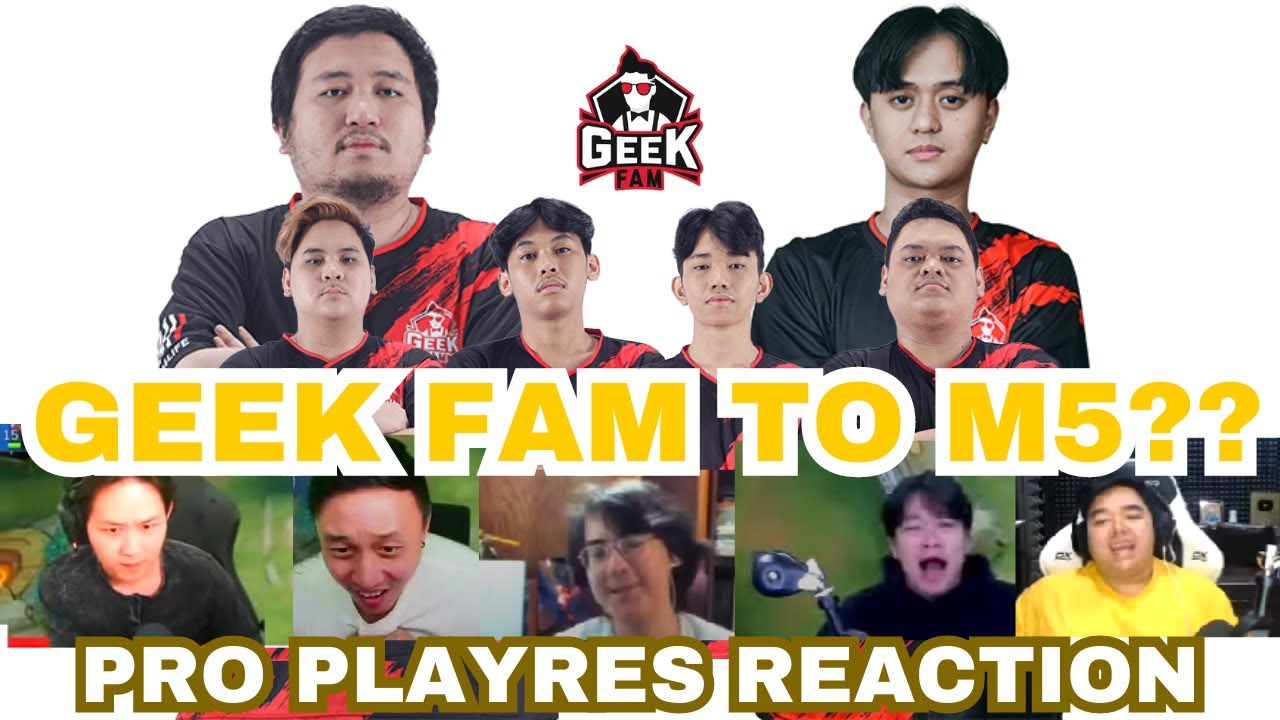 GEEK FAM TO M5?? PRO PLAYERS REACTED!! BTR MORENOO'S LAST REACTION ...