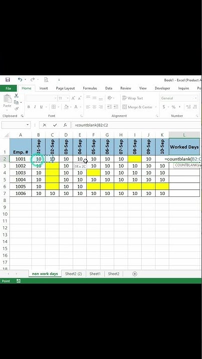 countblank function in excel | countblank formula | excel formulas videos | #shorts - YouTube