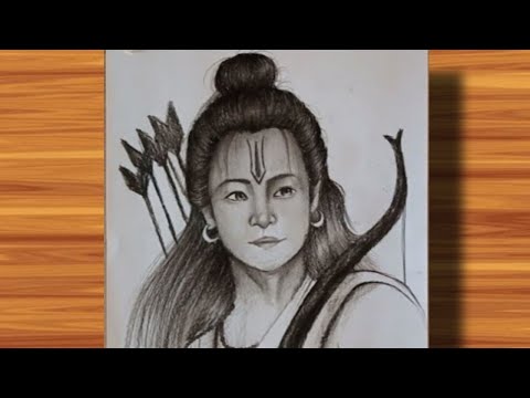 How to draw draw Shri Ram for beginners|lord Ram ji ki drawing easy| Ram mandir|pencil drawing ...