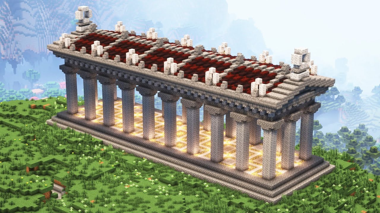 Ancient greek pavilion in minecraft - YouTube