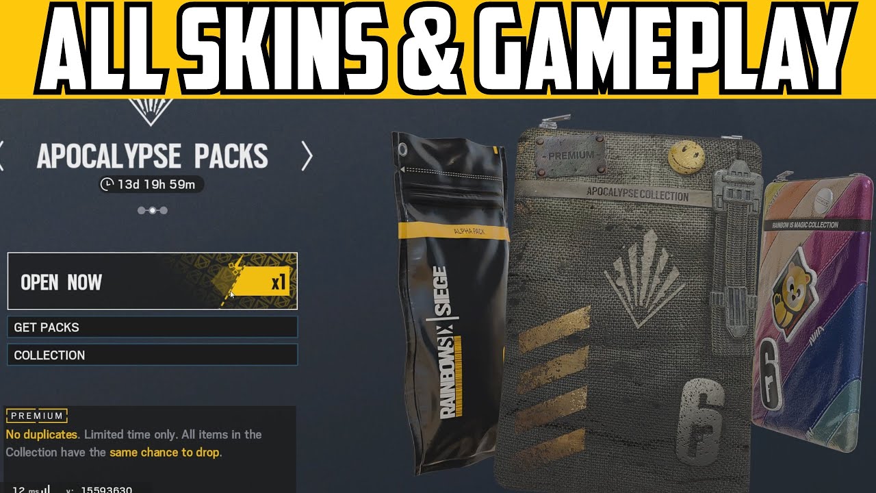 Rainbow Six Siege | Apocalypses Whole Skin Collection & Gameplay - YouTube
