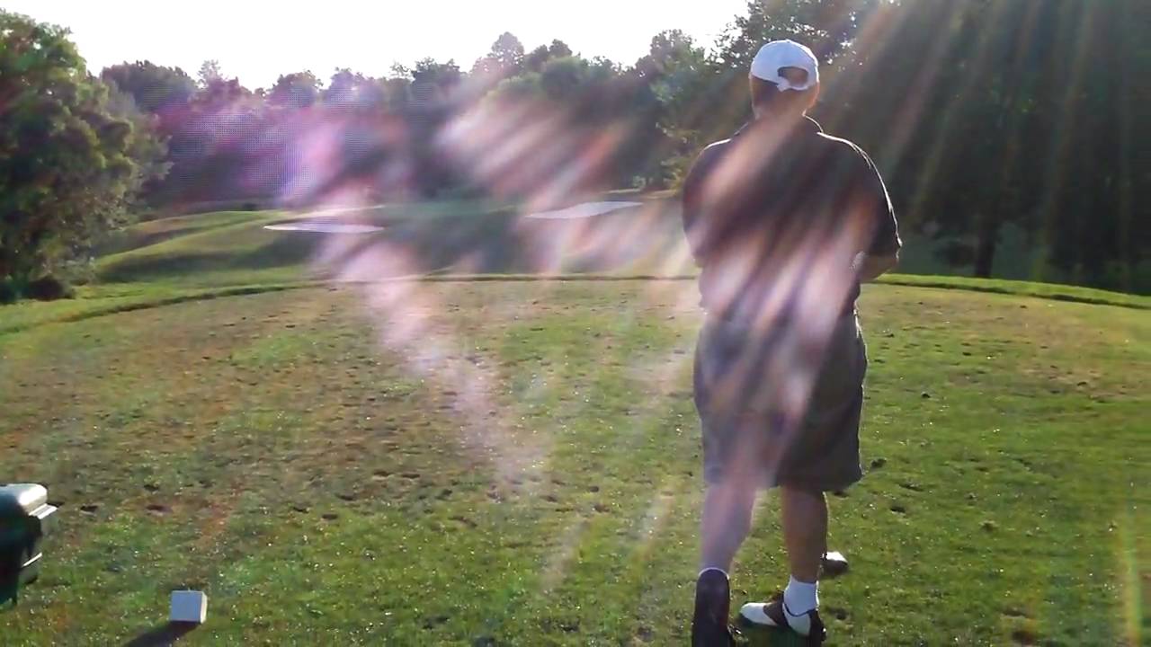 Frankiet teeing off on Hole#6 par 3 delcastle golf course - YouTube