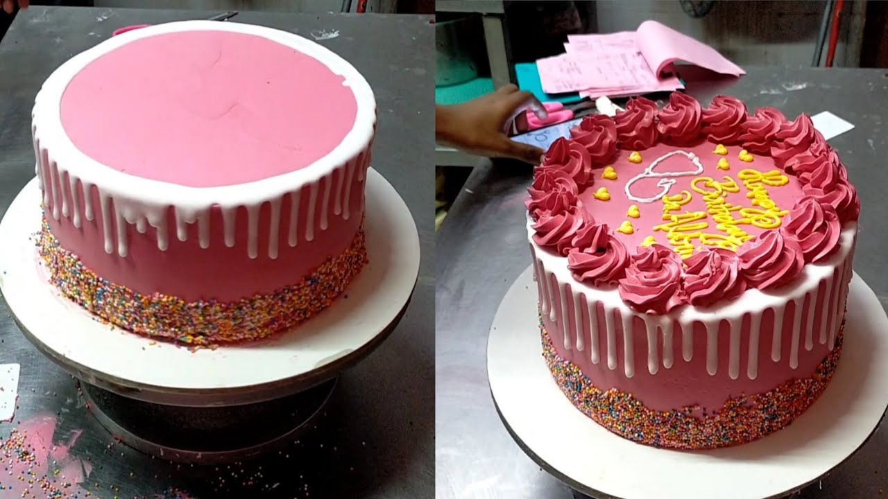 Red velvet Drip Cake | How to Drip the Perfect Drip - Cake | Full Icing ...