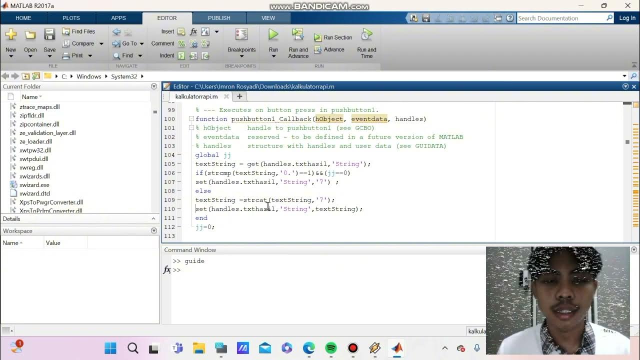 Membuat Kalkulator Sains Melalui GUI Matlab - Algoritma pemrograman - YouTube