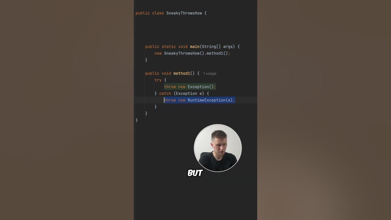 Lombok’s @SneakyThrows 🤔 - YouTube