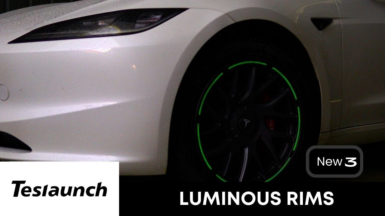 Tesla Model 3 Highland Accessories | TESLAUNCH Luminous Rims - YouTube