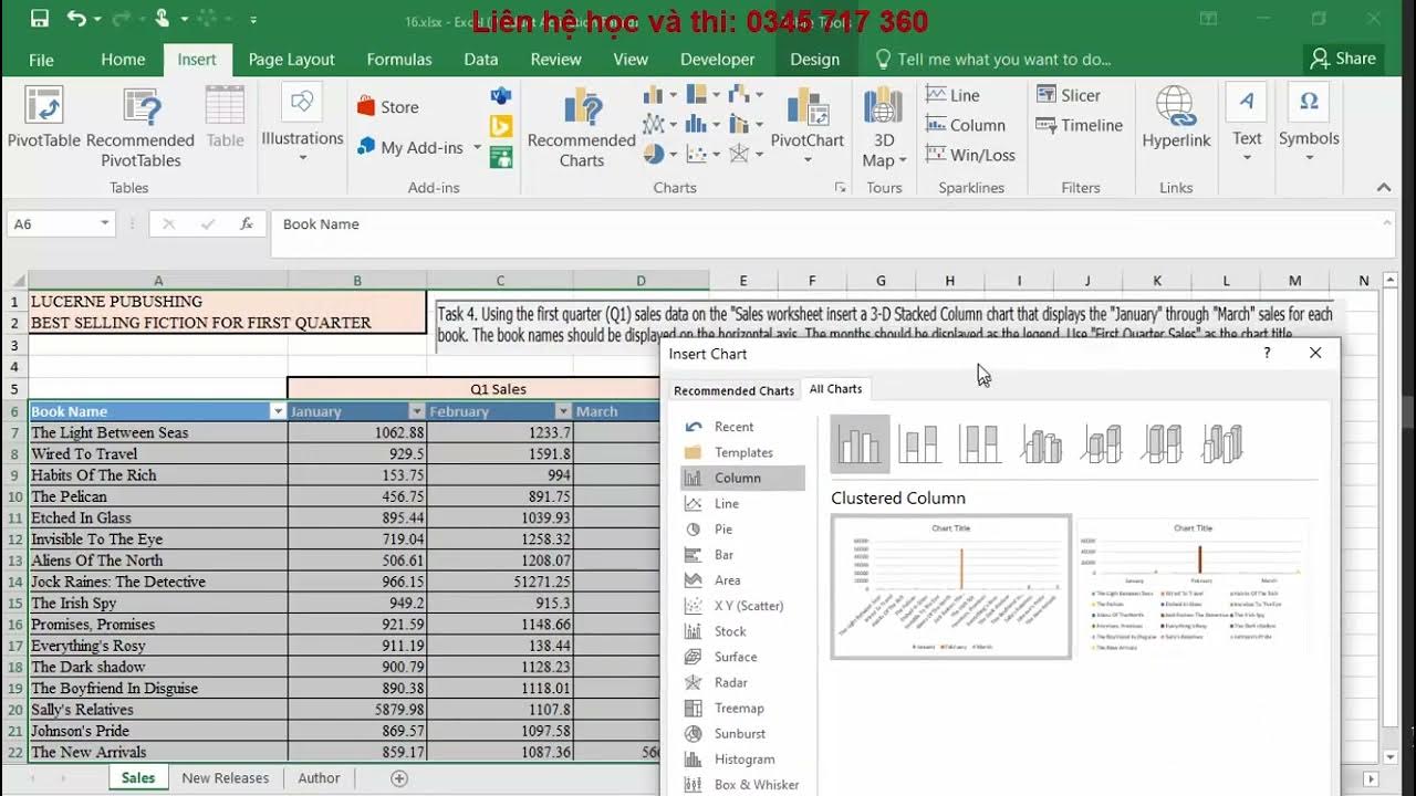 Project 6: MOS EXCEL 2016 FREE - YouTube