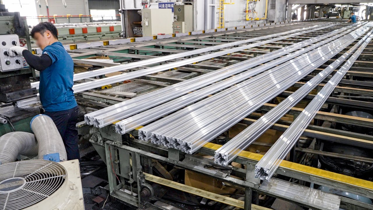 Huge Scale! Manufacturing Process of Aluminum Profile. Aluminum Factory ...