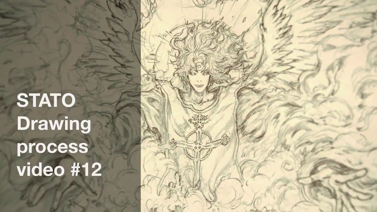 STATO/Drawing process #12/T.T.T •tarot(20 . JUDGEMENT ) •20번 심판 - YouTube