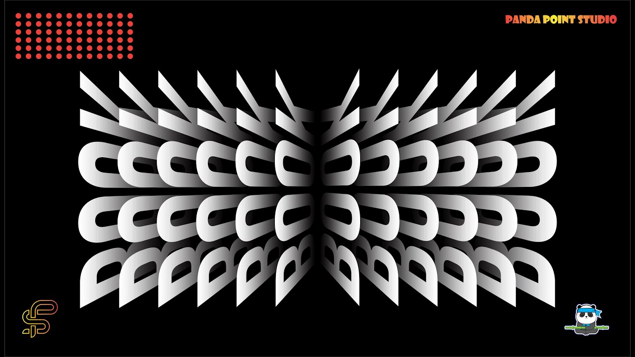 Flip Text Effect in Adobe Illustrator | Blending, Reflect & Gradient | Graphic design - YouTube