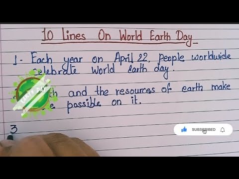 10 Lines On world Earth day/few lines on earth day//10 lines on earth ...