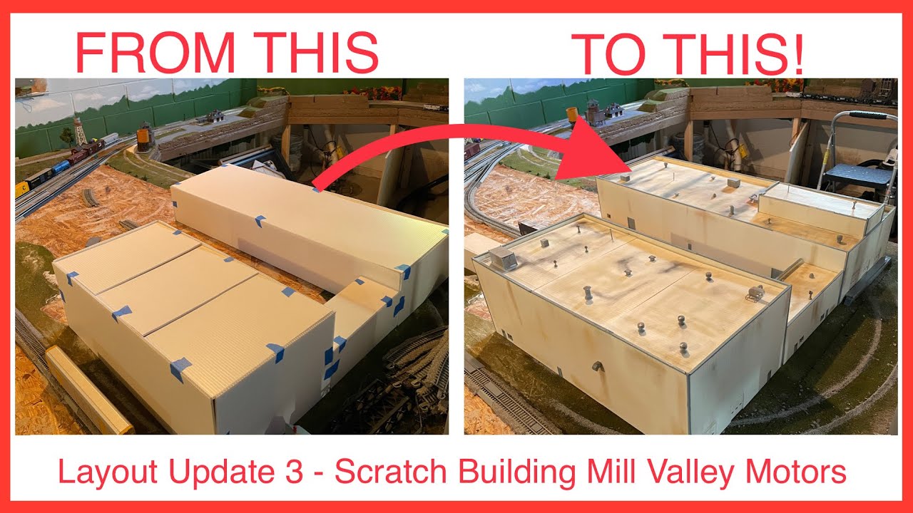 Layout Update 3 - Scratch Building Mill Valley Motors - YouTube