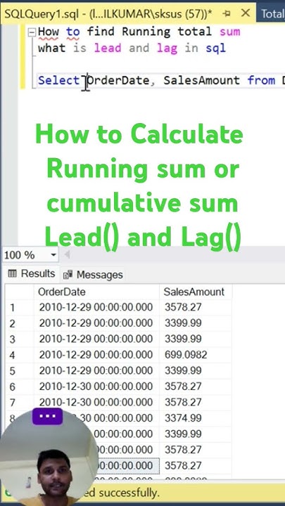 Sql Interview Questions Running Sum Or Cumulative Sum Lead Andlag Coding Sql