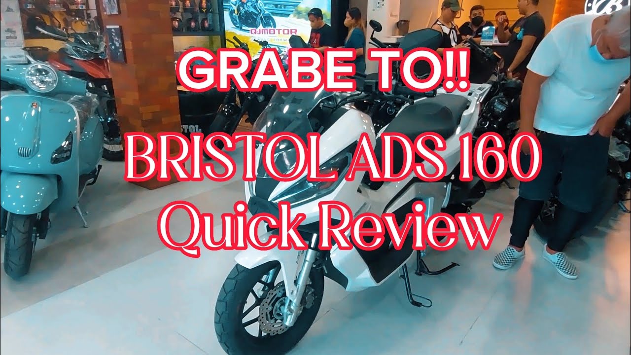 GRABE TO BRISTOL!! | ADS 160 | QUICK REVIEW #LONGBLACKMOTO #motovlogger ...