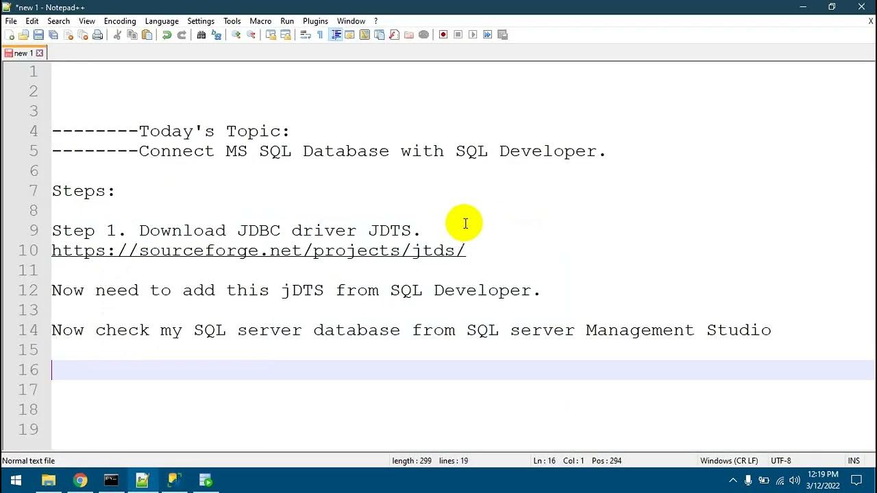 Connect MS SQL Database with SQL Developer. #DBA_Cave #Oracle - YouTube
