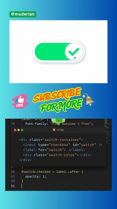 🔘 Simple Toggle Button using HTML CSS & JS | #shortsfeed #shorts #webdevelopment #coding - YouTube