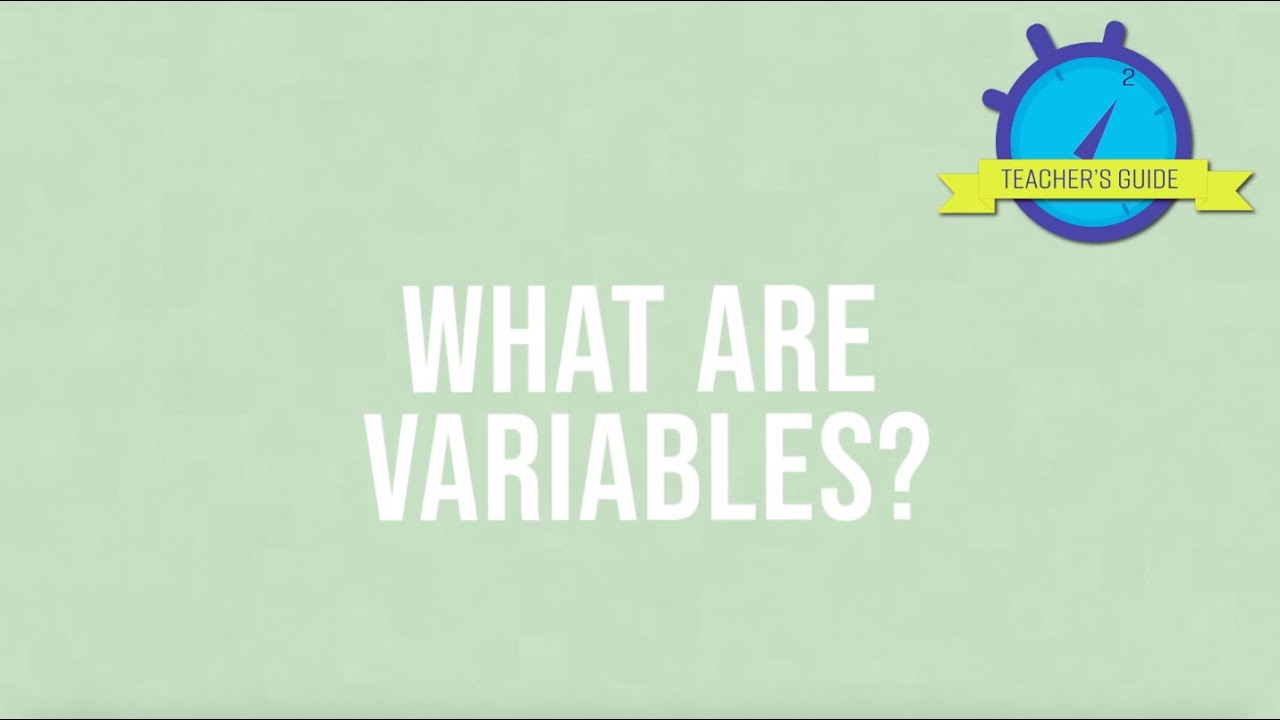 What Are Variables? - Algebra 1 - Two-Minute Teacher's Guide - YouTube