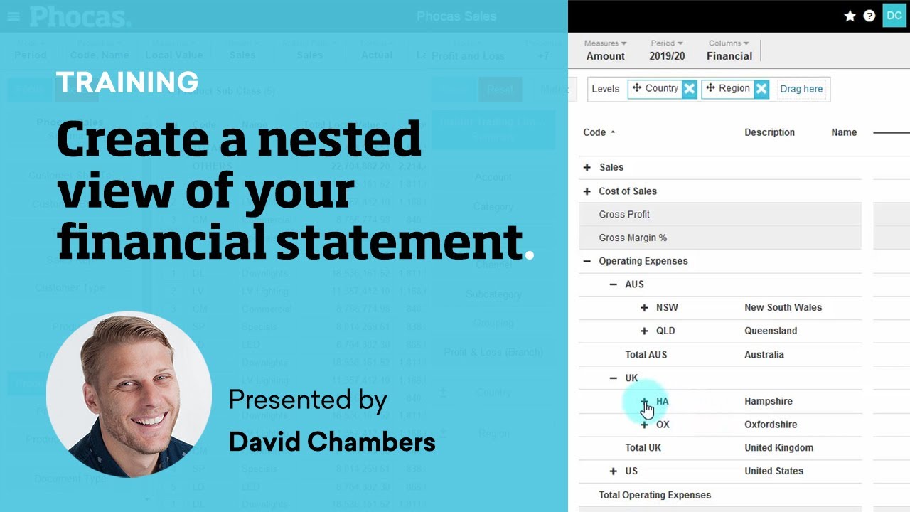 Create a nested view of your financial statement - YouTube