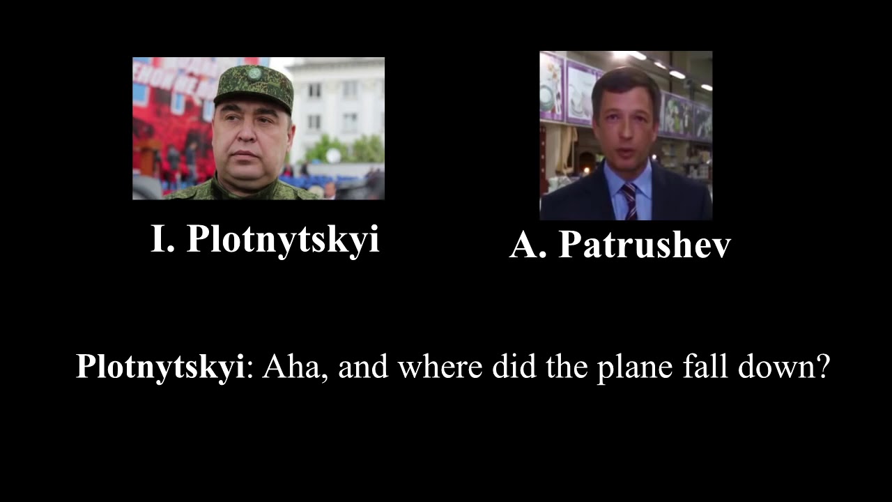 Intercepted telephone call by Igor Plotnitskiy (LPR's head) and Andrey ...