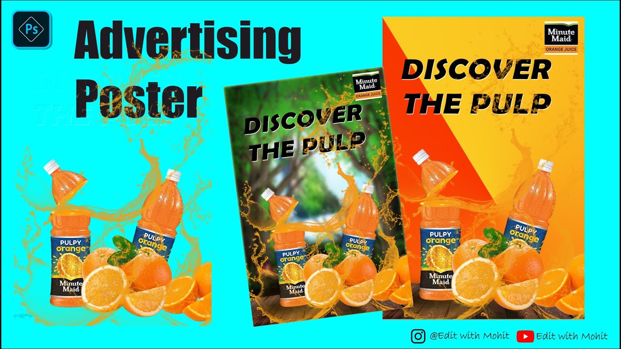Photoshop || Pulpy Advertising Poster || Photoshop tutorial - YouTube