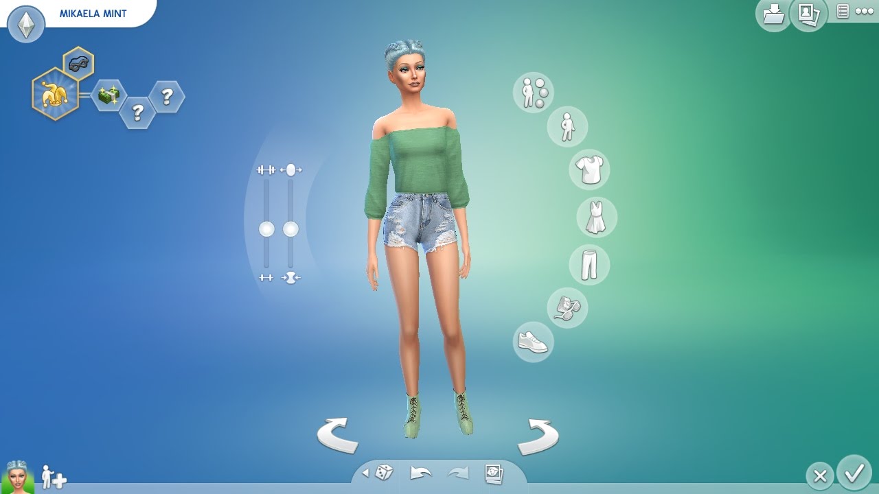 The Sims 4 CAS #2 Mikaela Mint - YouTube