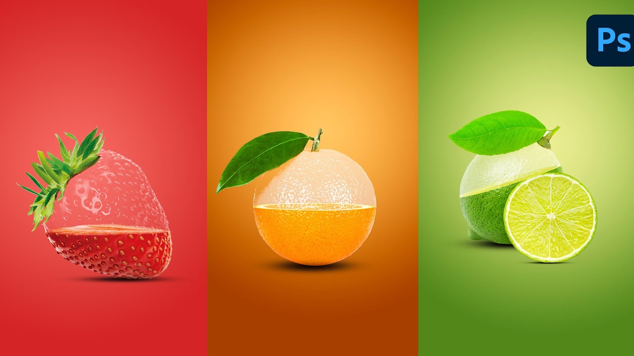 Transparent Effect in Photoshop | Transparent Fruit Manipulation - YouTube